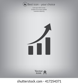 Infographic Chart Icon Growing Graph Simbol Stock Vector (Royalty Free) 417254371 | Shutterstock
