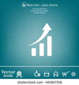 Infographic Chart Icon Growing Graph Simbol Stock Vector (Royalty Free) 441867106 | Shutterstock