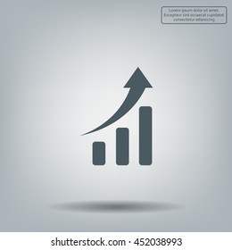Infographic Chart Icon Growing Graph Symbol Stock Vector (Royalty Free ...