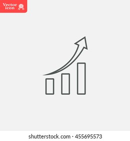 Infographic Chart Icon Growing Graph Simbol Stock Vector (Royalty Free ...