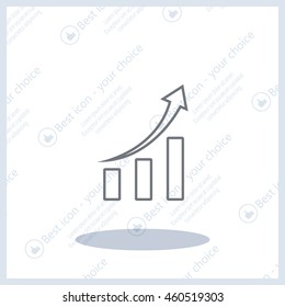 Infographic Chart Icon Growing Graph Symbol Stock Vector (Royalty Free ...