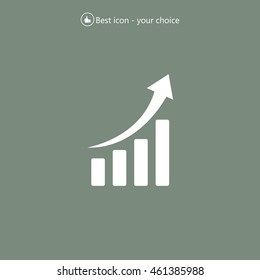 Infographic Chart Icon Growing Graph Simbol Stock Vector (Royalty Free ...