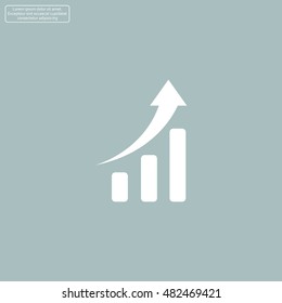 Infographic Chart Icon Growing Graph Simbol Stock Vector (Royalty Free ...