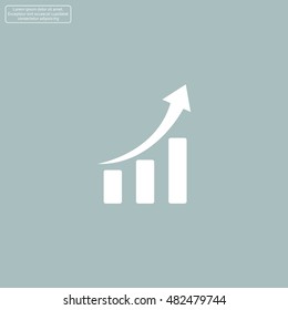 Infographic Chart Icon Growing Graph Simbol Stock Vector (Royalty Free ...