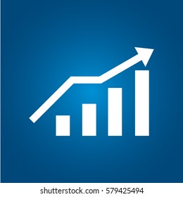 Infographic Chart Icon Growing Graph Symbol Stock Vector (Royalty Free ...