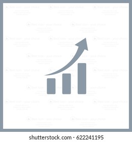 Infographic Chart Icon Growing Graph Simbol Stock Vector (Royalty Free) 622241195 | Shutterstock
