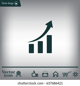 Infographic Chart Icon Growing Graph Simbol Stock Vector (Royalty Free) 637686421 | Shutterstock