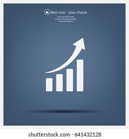 Infographic Chart Icon Growing Graph Simbol Stock Vector (Royalty Free ...