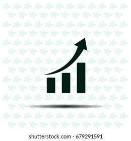 Infographic Chart Icon Growing Graph Simbol Stock Vector (Royalty Free ...