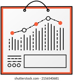 Infographic Chart Vector Template Annual Statistics Stock Vector ...