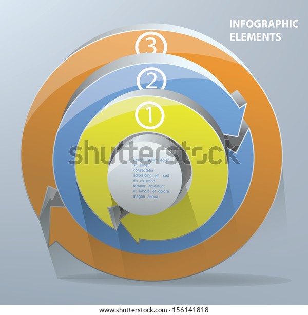 Infographic Circle Arrows Numbers Stock Vector (Royalty Free) 156141818 ...
