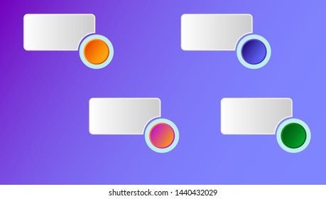 Infographic Concept Four Option Buttons Round Stock Vector (Royalty ...