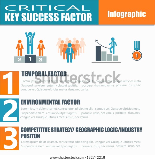 Infographic Critical Key Success Factor Business เวกเตอร์สต็อก (ปลอดค่า ...
