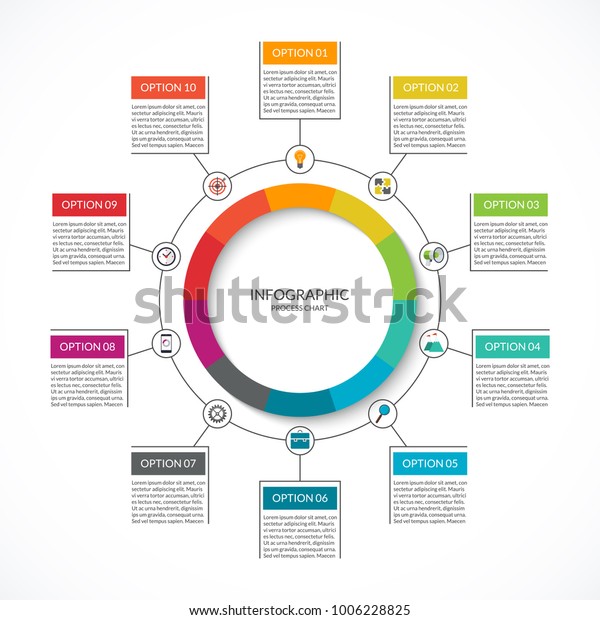 Diagrama de ciclo infográfico. Procesar gráfico: vector de stock (libre ...