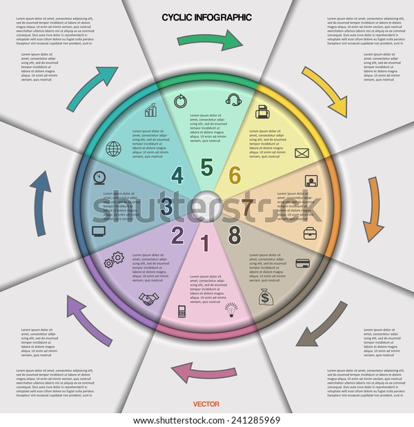 Infographic Cyclic Business Process Workflow Project Stock Vector ...