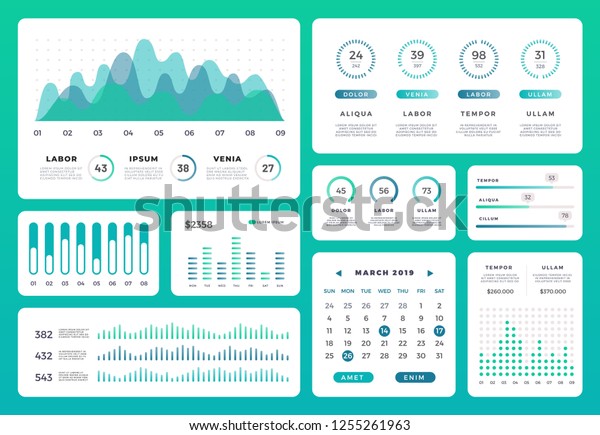 Infographic Dashboard Statistics Workflow Info Modern: เวกเตอร์สต็อก ...