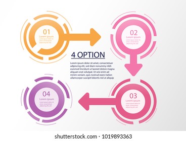 Infographic Design Four Option Four Steps Stock Vector (Royalty Free ...