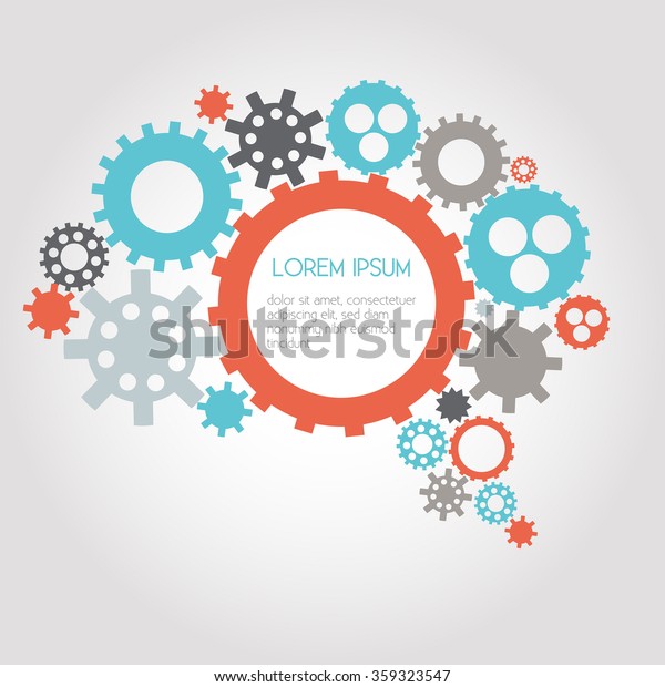 Infographic Design Gears Brain Idea Creativity Stock Vector (Royalty ...