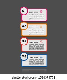 Infographic Design Gradient Paper Shadow Effect Stock Vector (Royalty ...