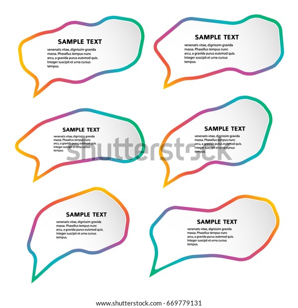 Infographic Design Light Color Border Set Stock Vector (Royalty Free ...