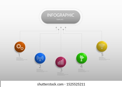 Infographic Design On Grey Background Eps Stock Vector (Royalty Free ...