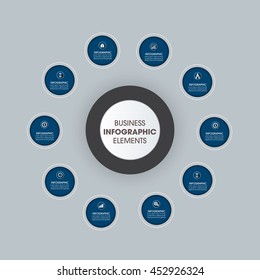 Infographic Design On Grey Background Eps Stock Vector (Royalty Free ...