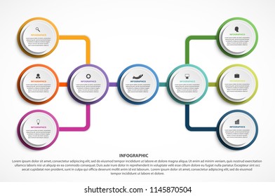Presentation Infographics 15 Steps Template Info Stock Vector (Royalty ...