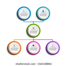 Infographic Design Organization Chart Template Stock Vector (Royalty ...