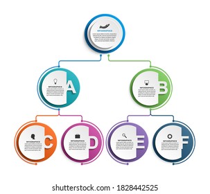 Infographic Design Organization Chart Template Stock Vector (Royalty ...