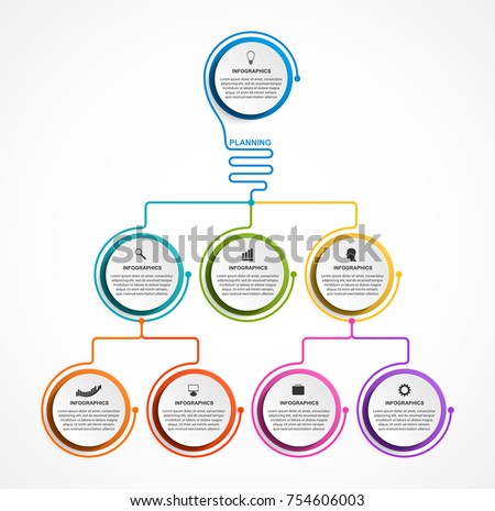 Infographic Design Organization Chart Template Business Stock Vector ...
