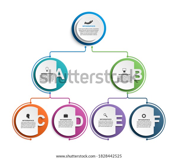 Infographic Design Organization Chart Template Stock Vector (Royalty ...