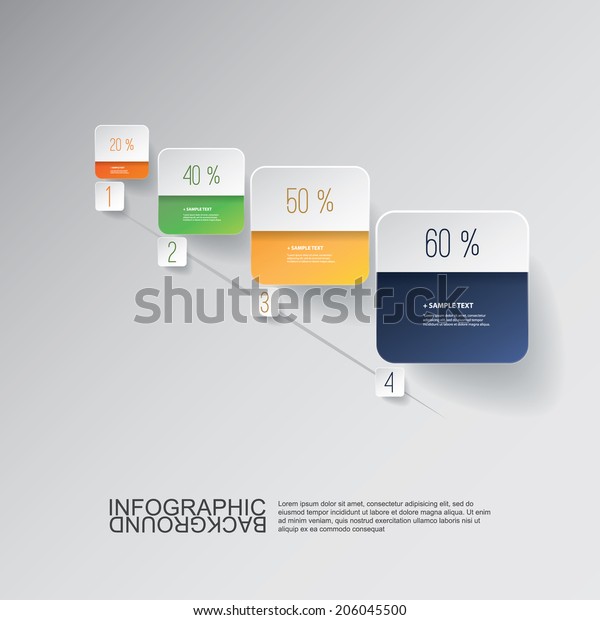 Infographic Design Rounded Square Design Diagrams Stock Vector (Royalty ...