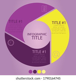 Infographic Design Template 3 Part Chart Stock Vector (Royalty Free ...