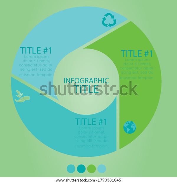 Infographic Design Template 3 Part Chart Stock Vector (Royalty Free ...