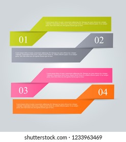 Infographic Design Template Banner Tabs Flyer Stock Vector (Royalty ...