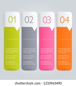 Infographic Design Template Banner Tabs Flyer Stock Vector (Royalty ...