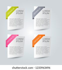 Infographic Design Template Banner Tabs Flyer Stock Vector (Royalty ...