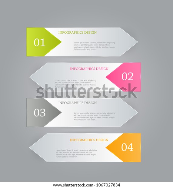 Infographic Design Template Banner Tabs Flyer Stock Vector (Royalty ...