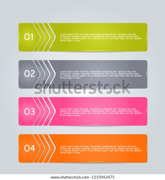 Infographic Design Template Banner Tabs Flyer Stock Vector (Royalty ...