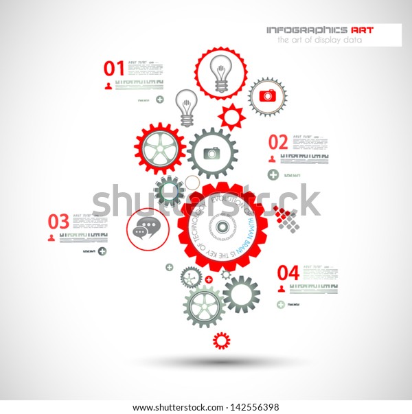 Infographic Design Template Gear Chain Ideal Stock Vector (Royalty Free ...