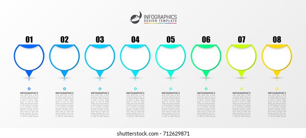 Infographic Design Template Horizontal Timeline Vector Stock Vector ...