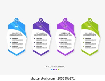 Infographic Design Template Icons Options Steps Stock Vector (Royalty ...