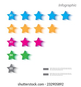 Vektor Stok Infographic Design Template Idea Display Ranking (Tanpa ...