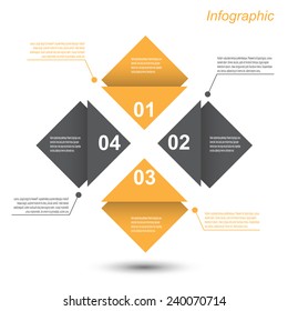Vektor Stok Infographic Design Template Idea Display Ranking (Tanpa ...