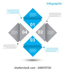 Vektor Stok Infographic Design Template Idea Display Ranking (Tanpa ...
