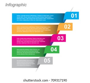 Vektor Stok Infographic Design Template Idea Display Ranking (Tanpa ...