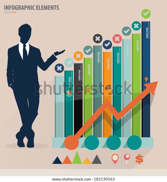 Infographic Design Template Modern Design Graph Stock Vector (Royalty ...