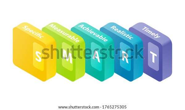 Infographic Design Template Smart Goal Setting Stock Vector (Royalty ...