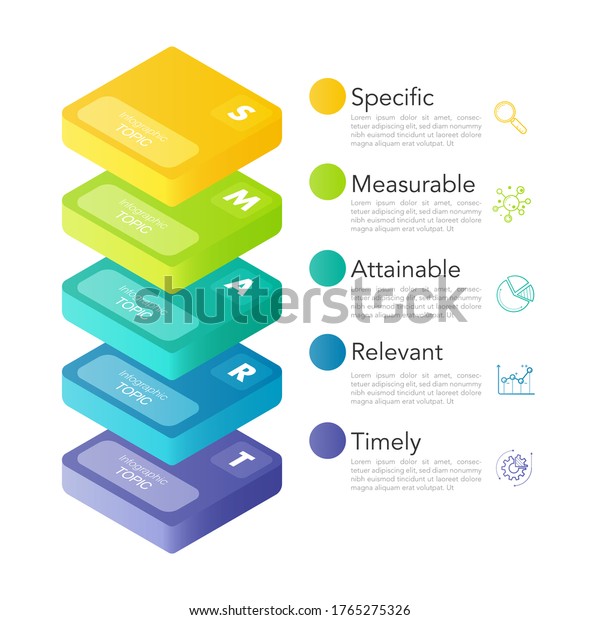 Infographic Design Template Smart Goal Setting Stock Vector (Royalty ...