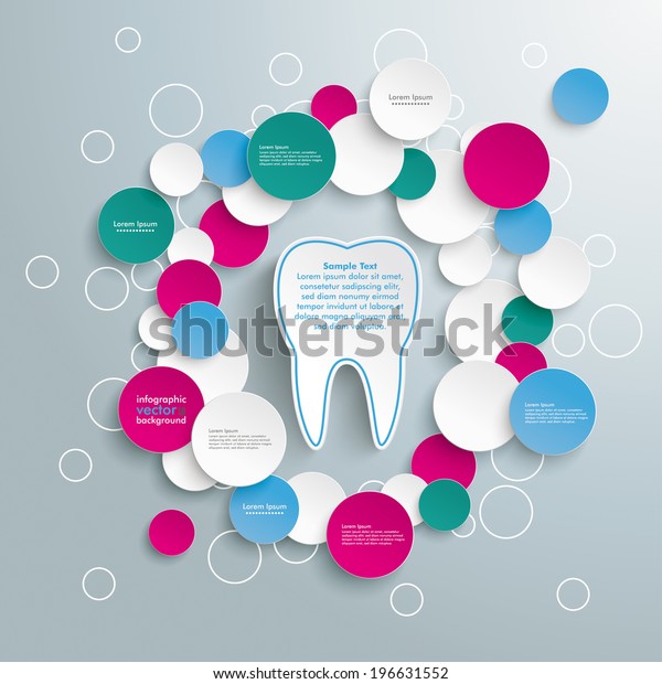 Infographic Design Tooth On Grey Background Stock Vector (Royalty Free ...